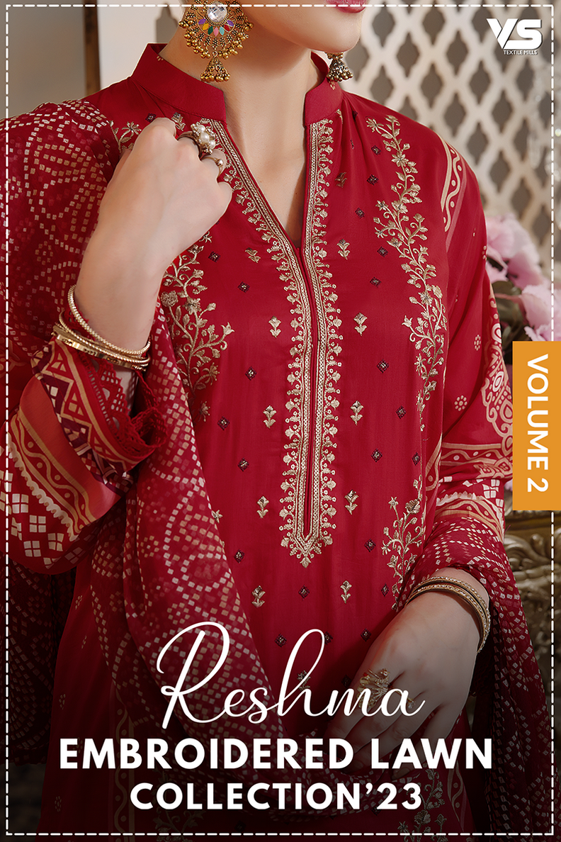 Reshma Embroidered Lawn Collection Vol-2 2023 – VS Textile
