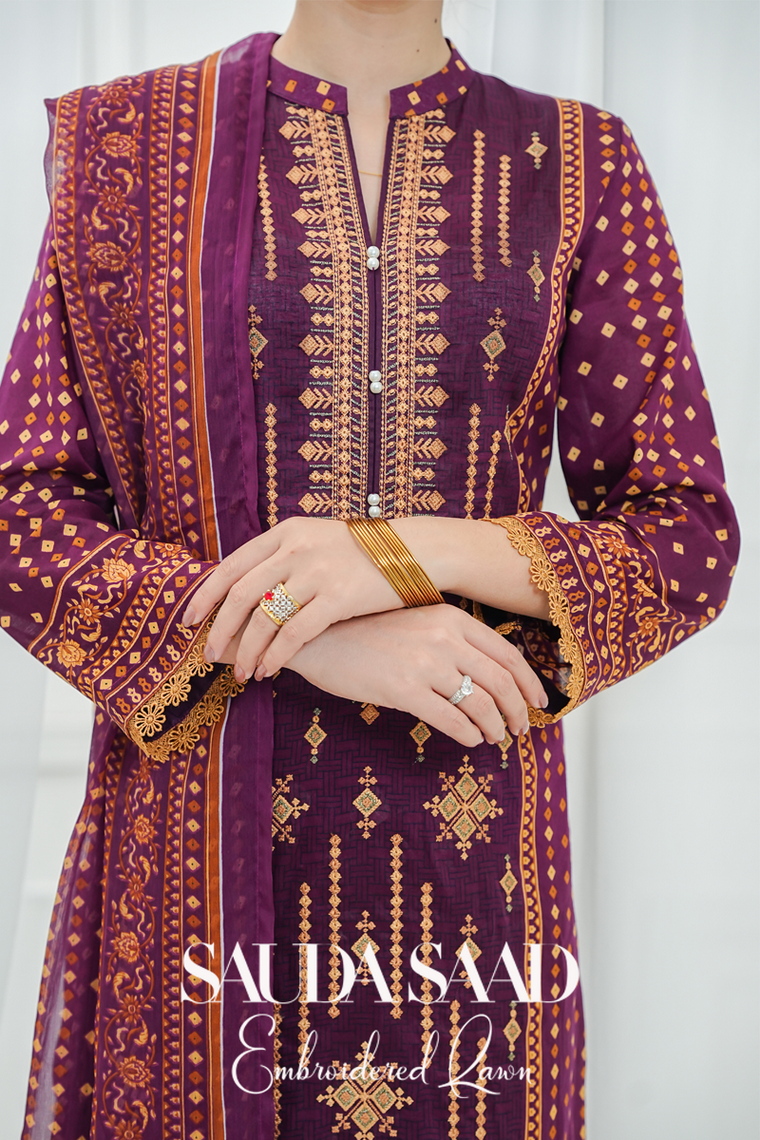 Sauda Saad Embroidered Lawn Collection 2025 – VS Textile