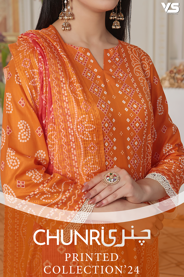 Chunri Printed Lawn Collection 2024 – VS Textile