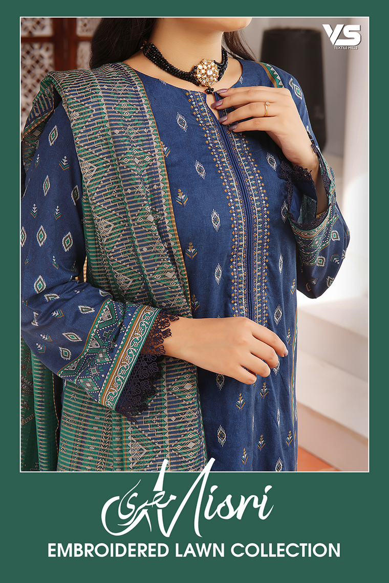 Misri Embroidered Lawn Collection Vol-1 2025 – VS Textile