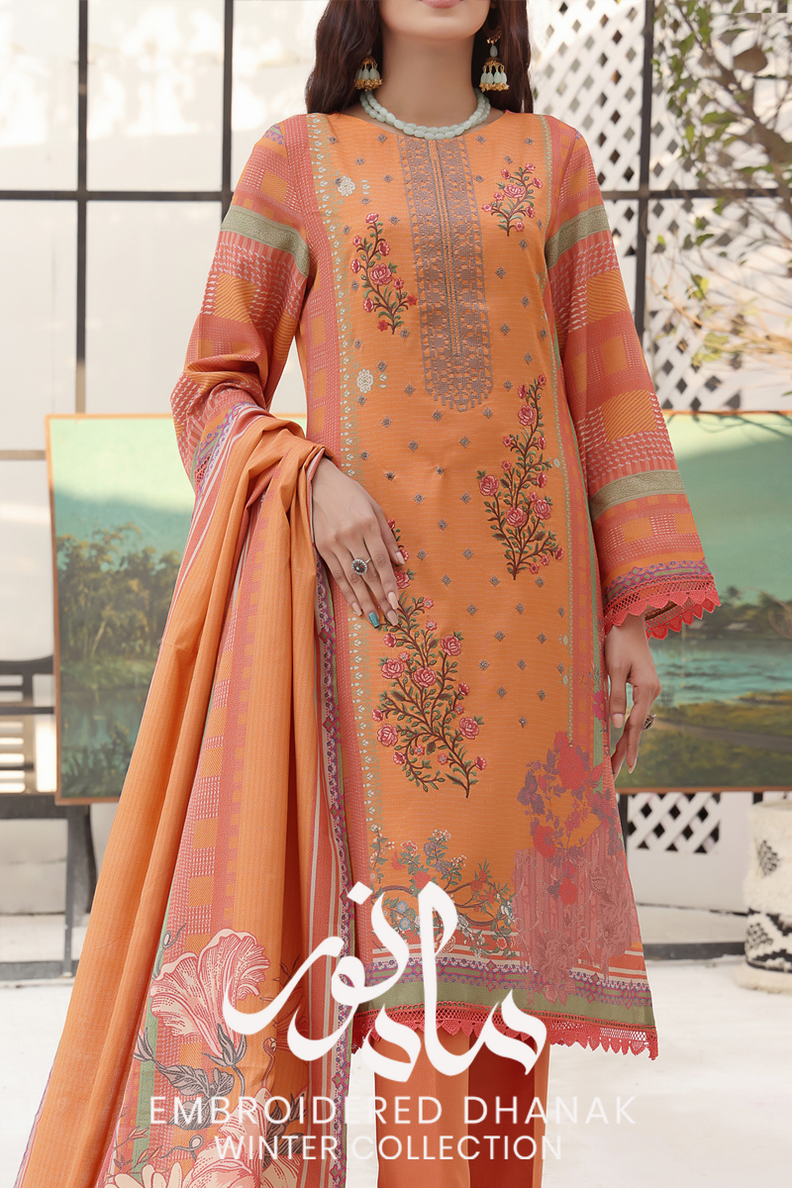 Mahnoor Embroidered Dhanak Wool Winter Collection – VS Textile