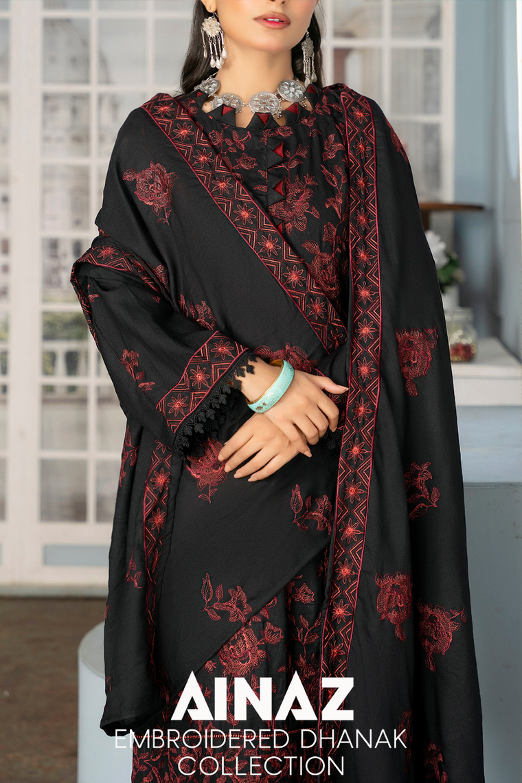 Ainaz Embroidered Dhanak Winter Collection 2024 – VS Textile