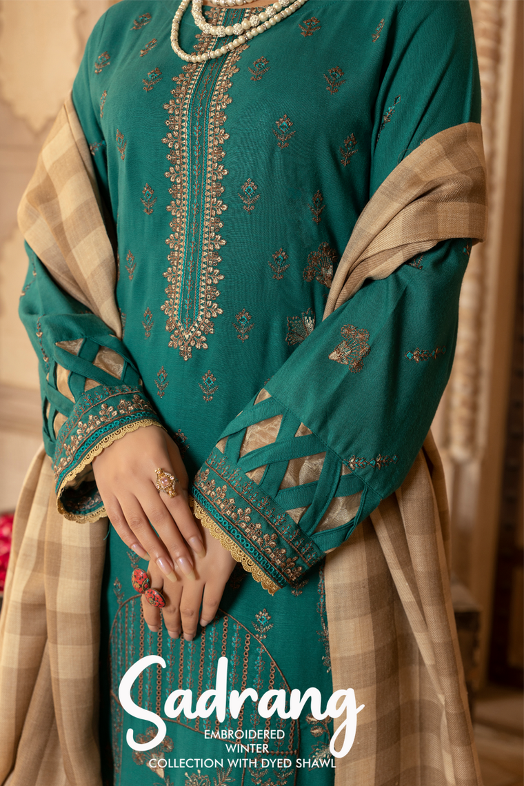 Sadrang Winter Dhanak Collection with Shawl – VS Textile