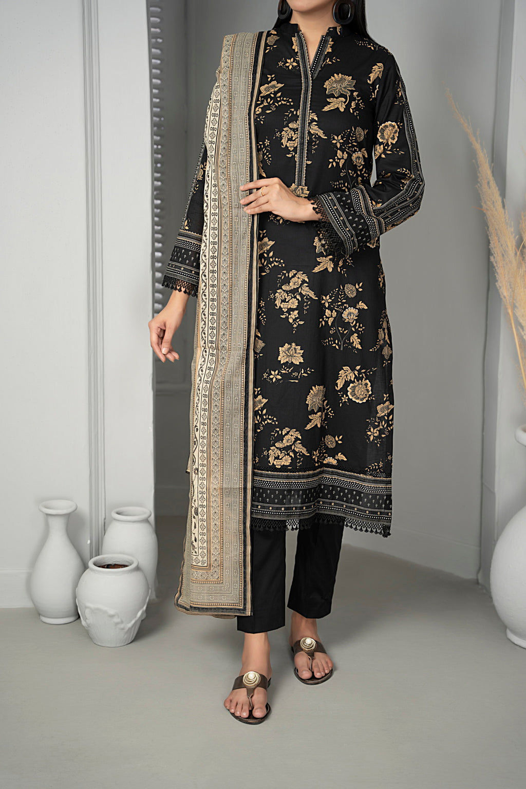 Sufinas Printed Black and White Lawn Collection 2024 By VS Textiles